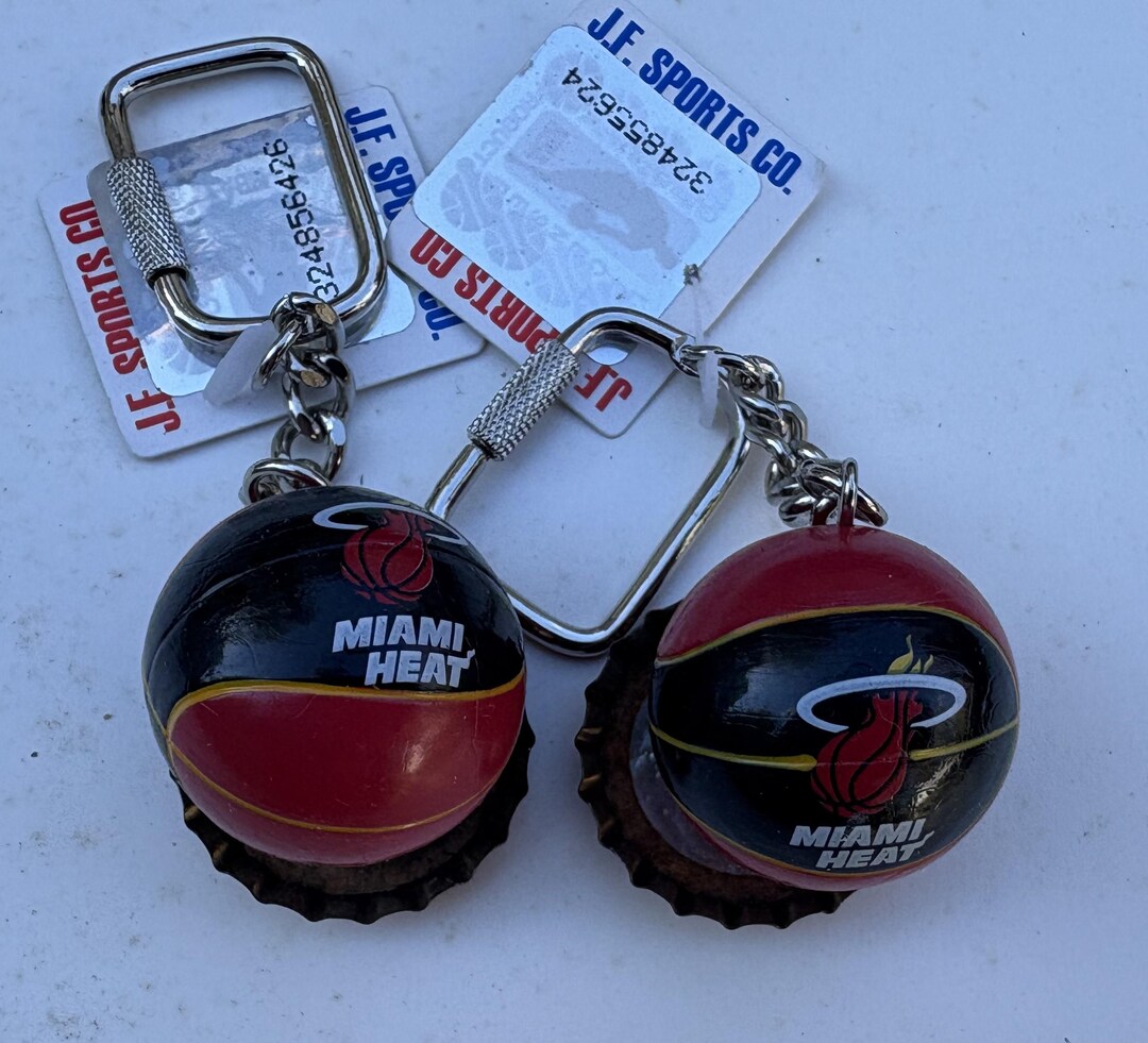 J.F. Sports Pair of NBA Miami Heat Basketball Keychains - Etsy
