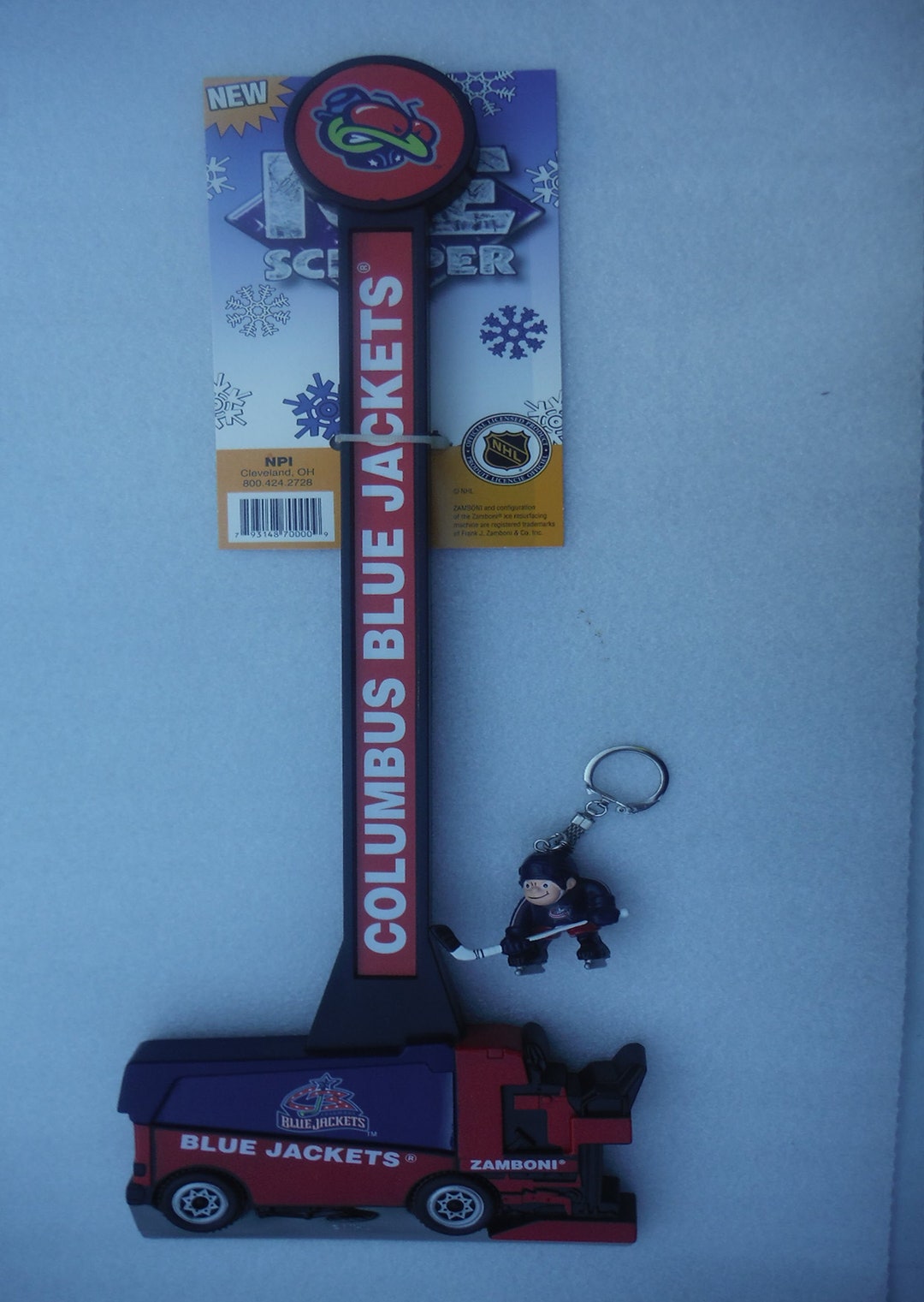Columbus Blue Jackets Zamboni Ice Scraper and Lil' Brat Player Key ...