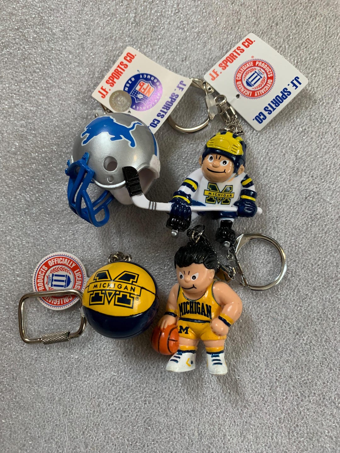 J.F. Sports Michigan Key Chains Detroit Lions Michgan Wolverine ...