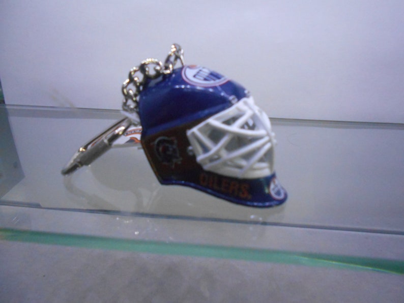 Five Edmonton Oilers Goalie Helmets Key Chains. - Etsy