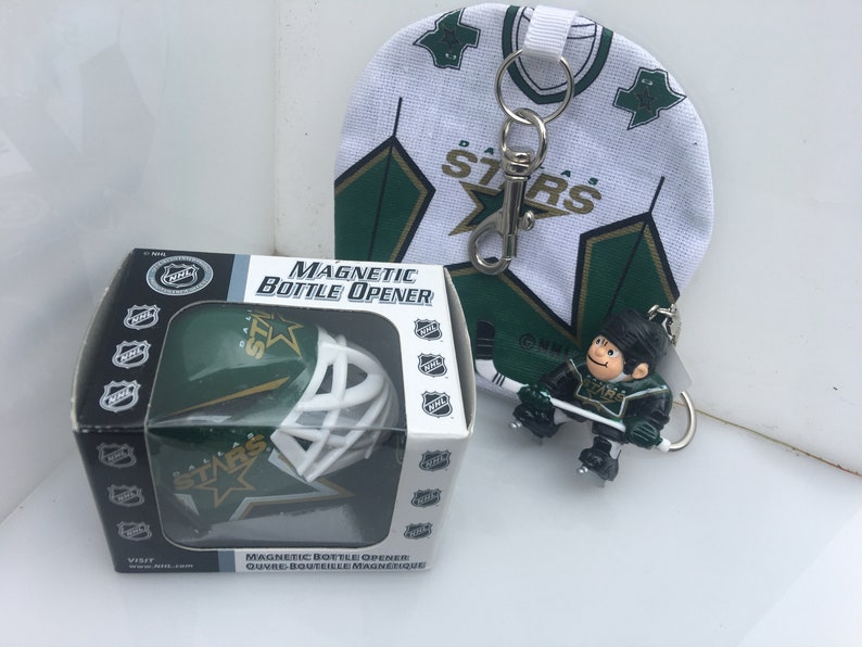 Dallas Star Hockey Key Chains and Bottle Opener - Etsy