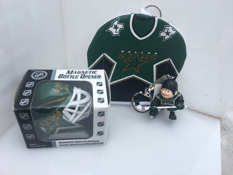 Dallas Star Hockey Key Chains and Bottle Opener - Etsy