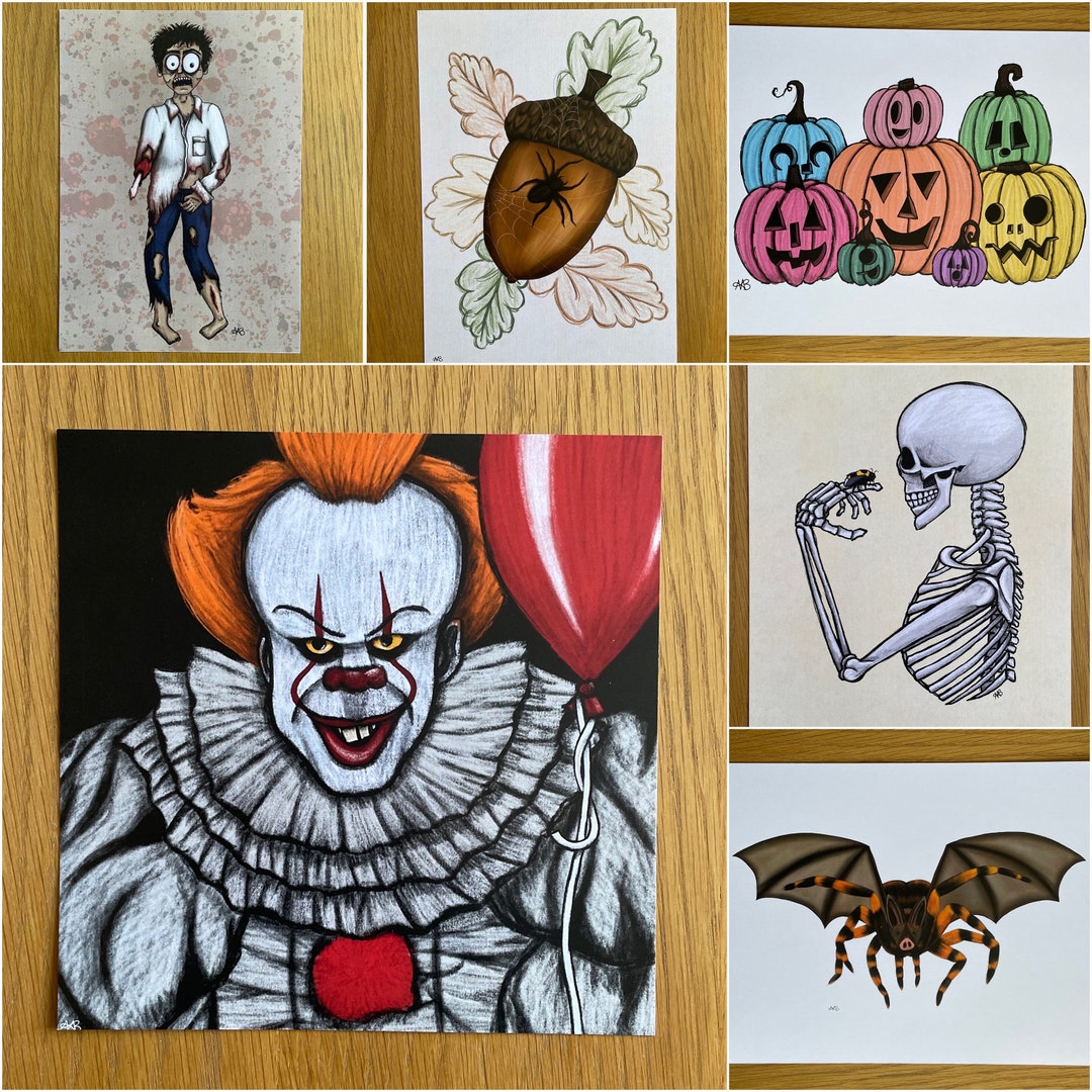 Spooky Themed Art Print - Etsy