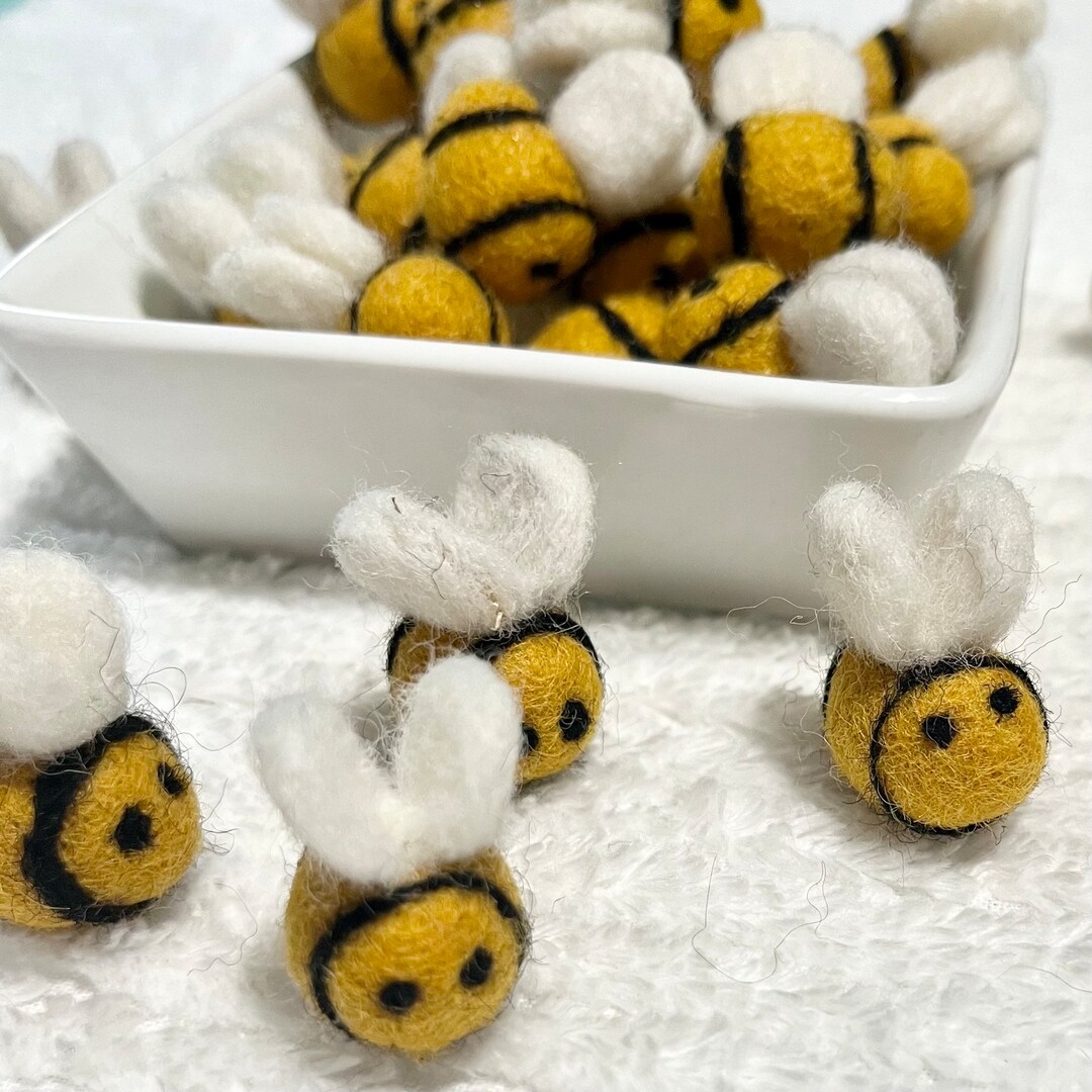 Wee Bees 3 Pcs Adorable Fuzzy Bees Child Toy Floral Accessory Decor - Etsy