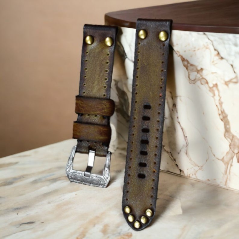 Leather Band FOR Panerai Replacement Strap With Buckle (18/20/22/24 Mm ...