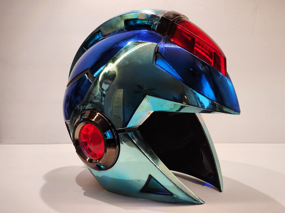 Mega Man X Chrome Blue Helmet Fully Lit 1:1 Scale Hunter - Etsy