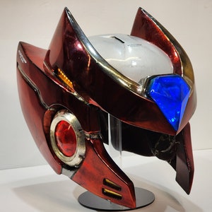 1st Edition Zero Helmet Mega Man X Chrome Red Fully Lit, 1:1 Scale - Etsy