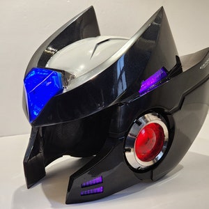 Zero Helmet Mega Man X Metallic Black - Fully Lit, Wearable 1:1 Scale ...