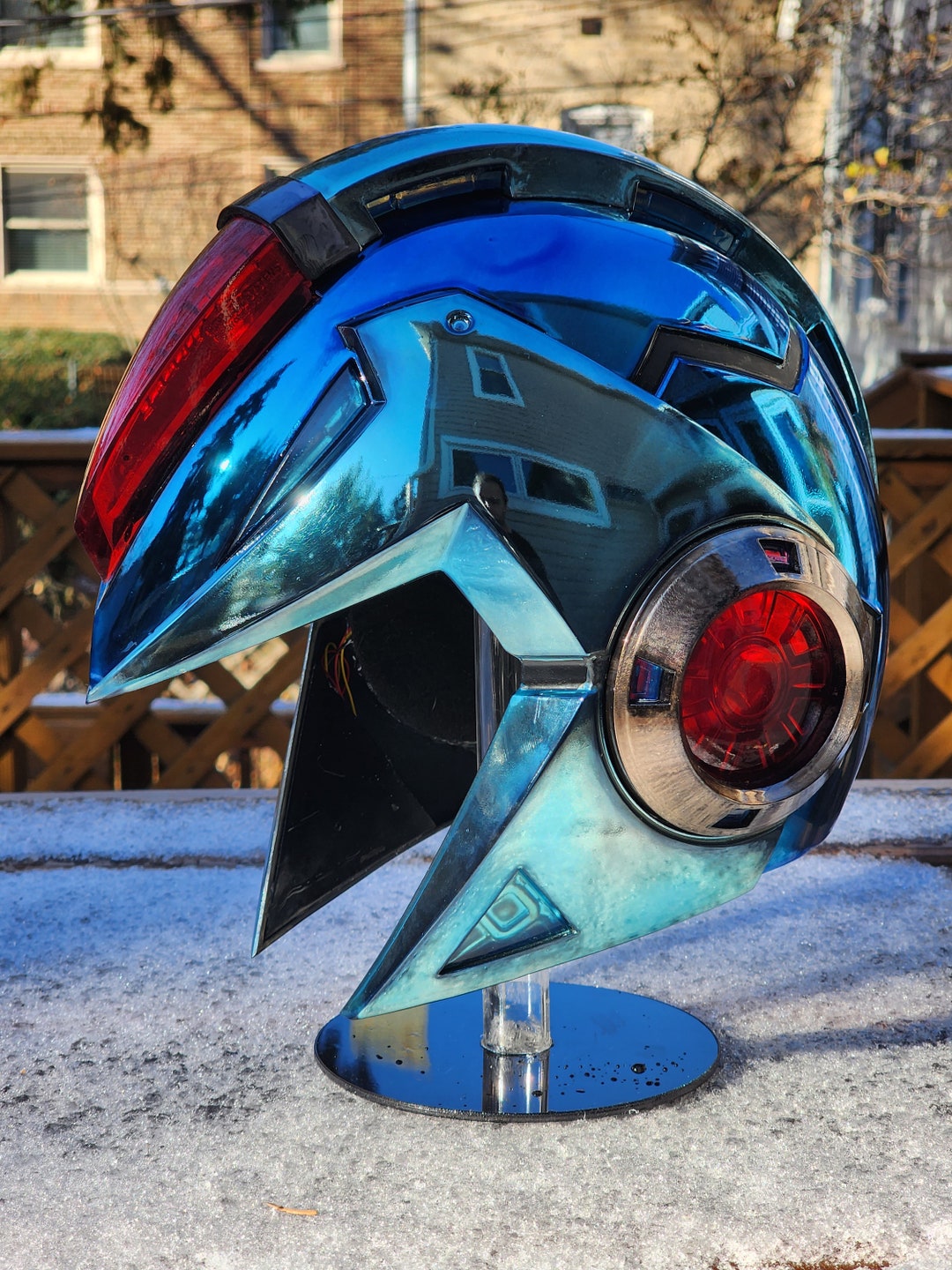 Mega Man X Chrome Blue Helmet - Fully Lit, 1:1 Scale - Etsy