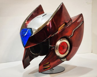 Zero Helmet Mega Man X Chrome Red Fully Lit, 1:1 Scale - Etsy