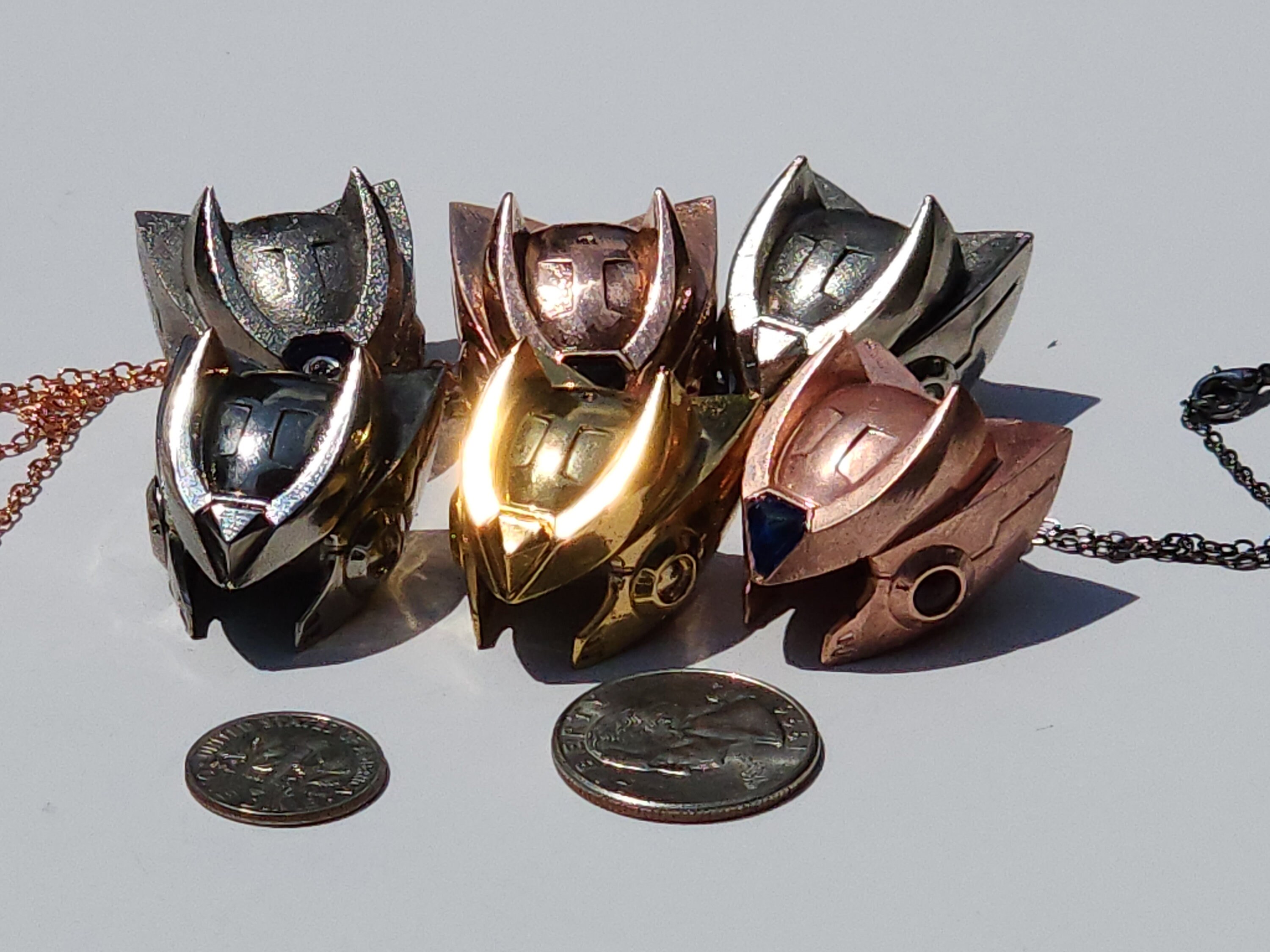 Zero Helmet - 24k Gold Plated Necklace, Keychain, Display Piece 1:10 ...