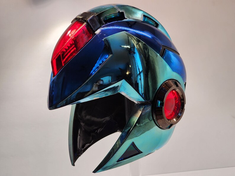 Mega Man X Chrome Blue Helmet Fully Lit 1:1 Scale Hunter - Etsy