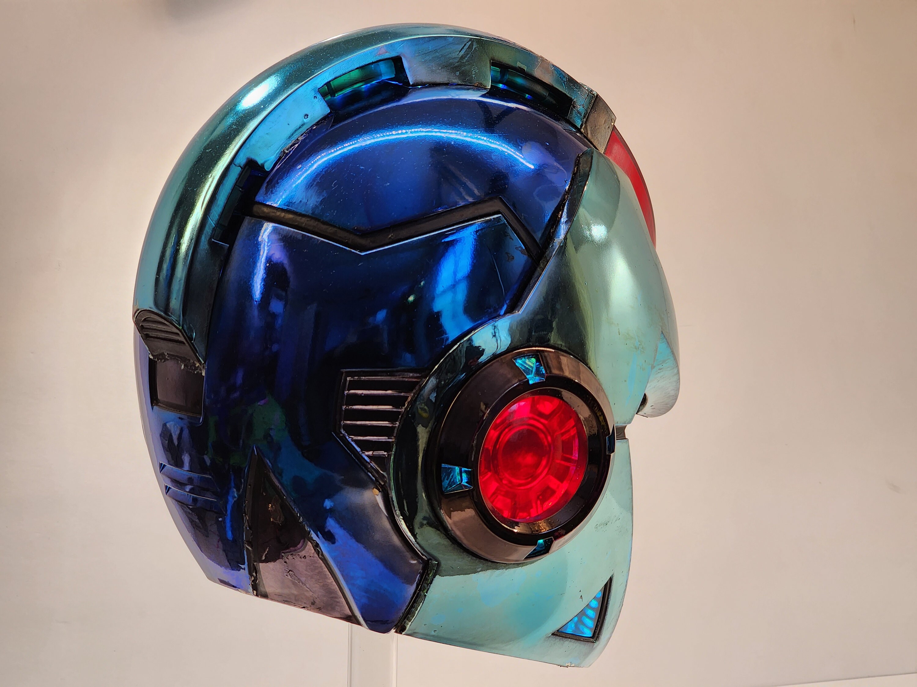 Mega Man X Chrome Blue Helmet Fully Lit 1:1 Scale Hunter - Etsy