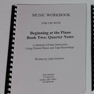 Alan Jemison Piano Instruction Method Book 2 Quarter Notes - Etsy