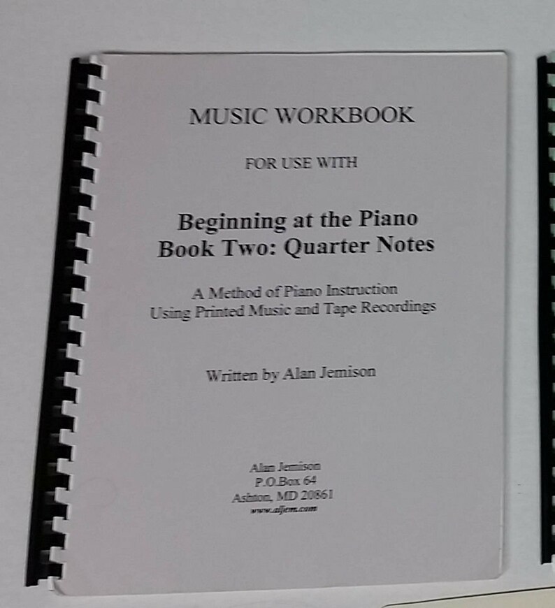 Alan Jemison Piano Instruction Method Book 2 Quarter Notes - Etsy
