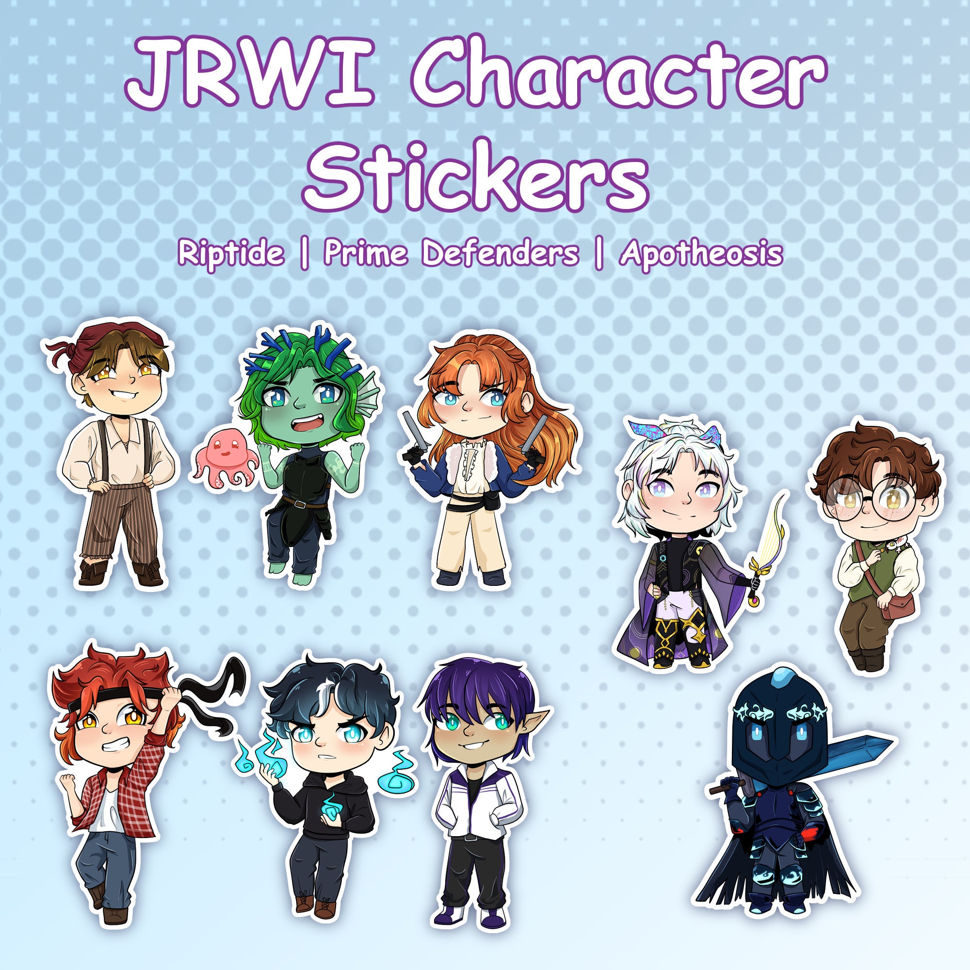 JRWI Character Stickers Just Roll With It Prime Defenders - Etsy