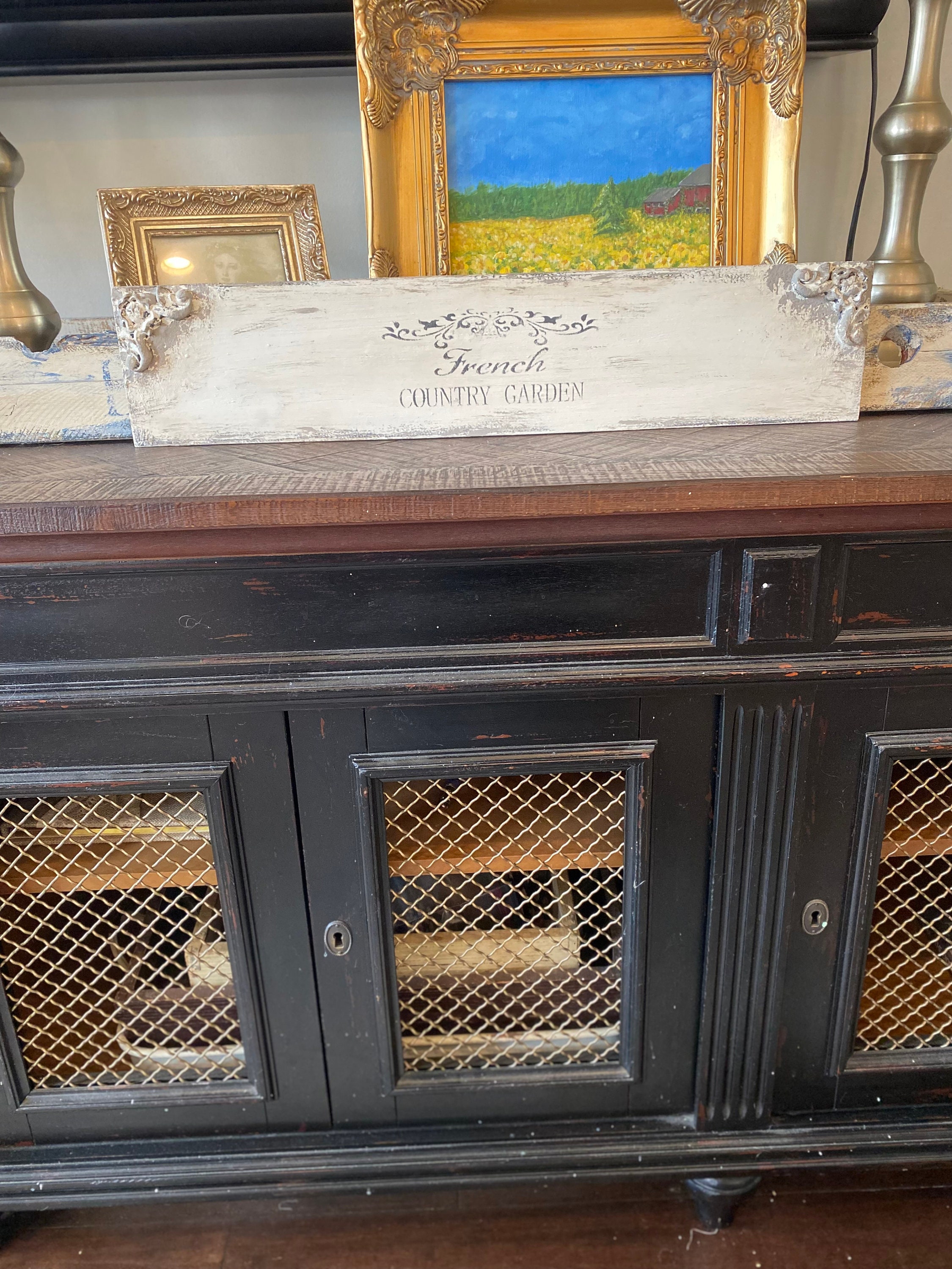 French Country Rustic Farmhouse French Country Garden 24x5.25x.75 Wall ...
