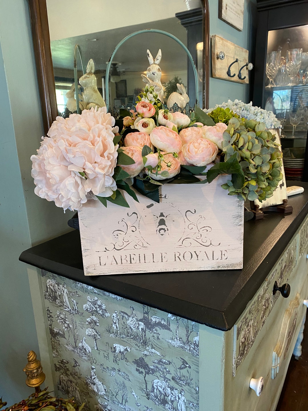 12x7.25x7” Box ONLY Bubble Gum Pink French Country Shabby Chic Country ...