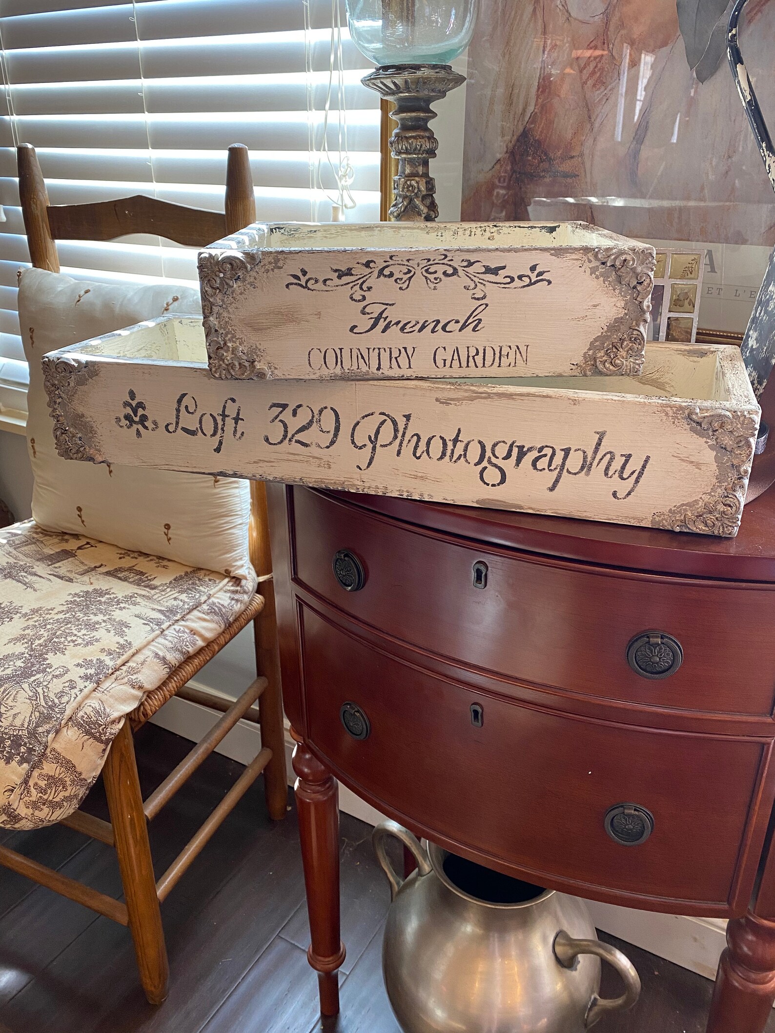 Rustic French Country Garden Planter Box 10x5 or 12x8.5 French Country ...