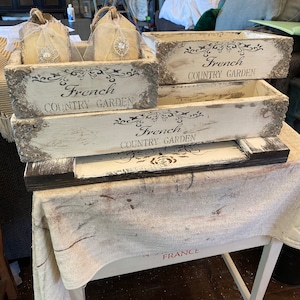 Rustic French Country Garden Planter Box 10.25x5 or 12x8.5 French ...