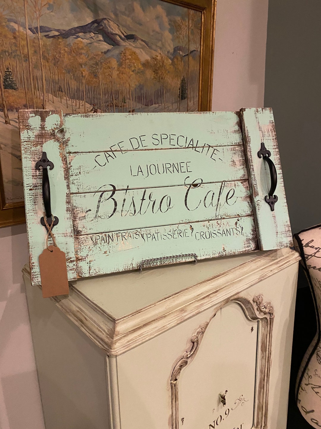 Xl Vintage Advertising French Country Shabby Chic Bistro Cafe Wall or ...