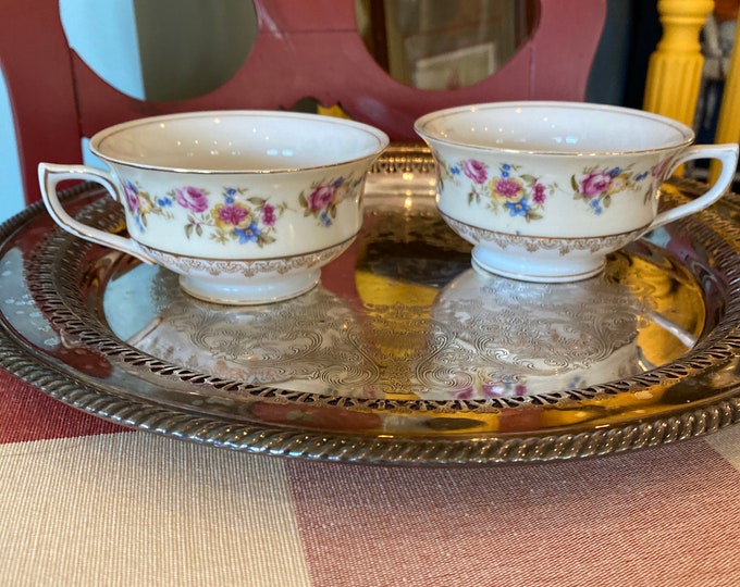2 Vintage GOLD CASTLE Made in Japan Yellow Floral Gold Rim Tea Cups! - Etsy