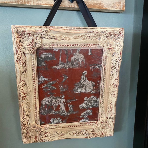 Red French Toile - Etsy