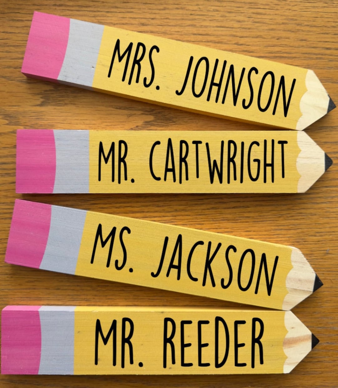 Teacher Pencil, Pencil Name Plate, Teacher Gift, Teacher Name Plate ...