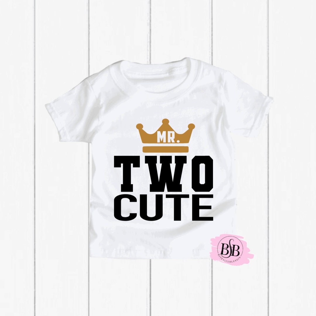 Mr Two Cute Shirt, Birthday Boy Shirt, Boy Birthday Shirt, 2nd Birthday ...