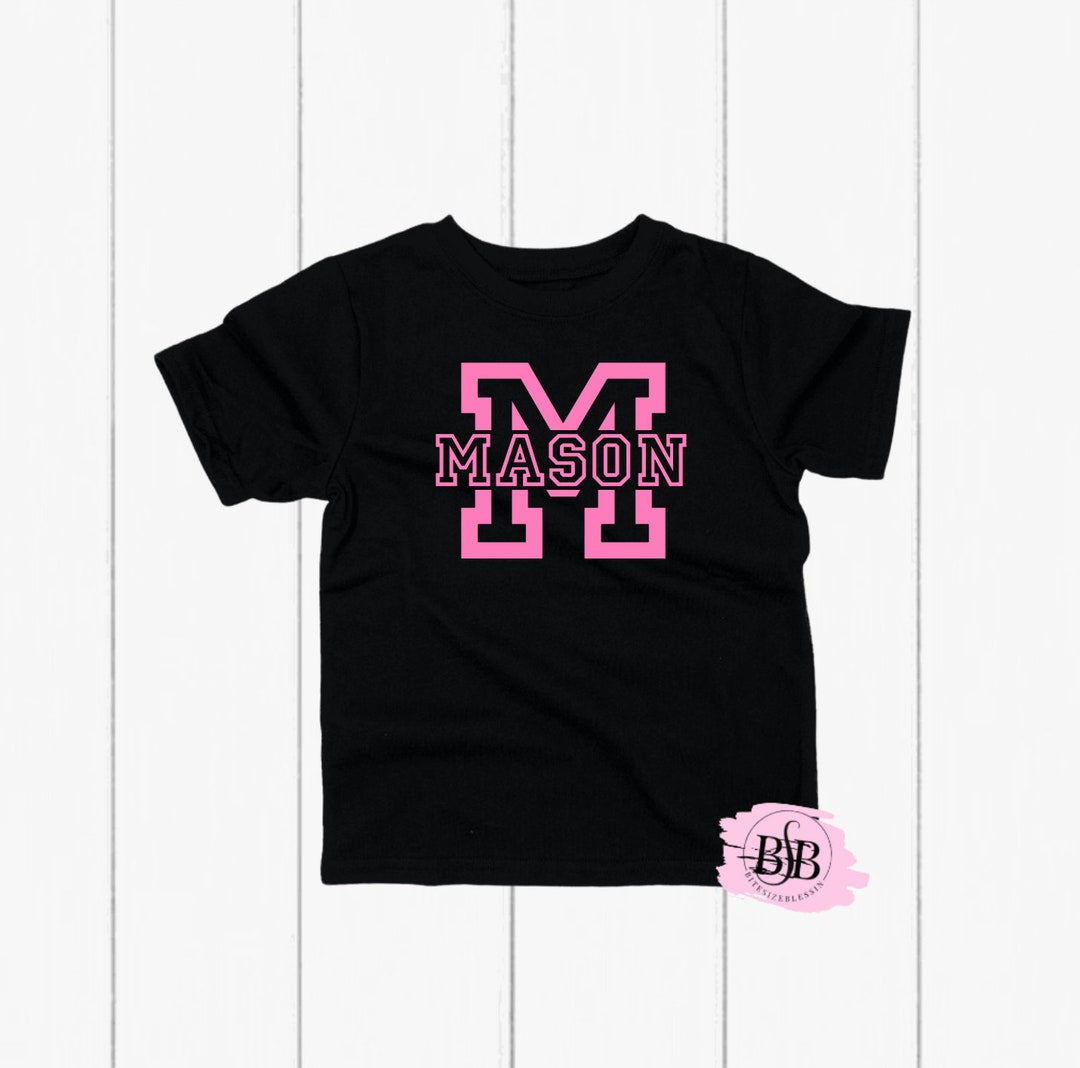 Monogrammed Children Shirts, Monogram Girls Shirt, Neck Monogram ...