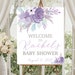 Lavender Purple Baby Shower Welcome Sign Printable- Feminine Girl Baby ...