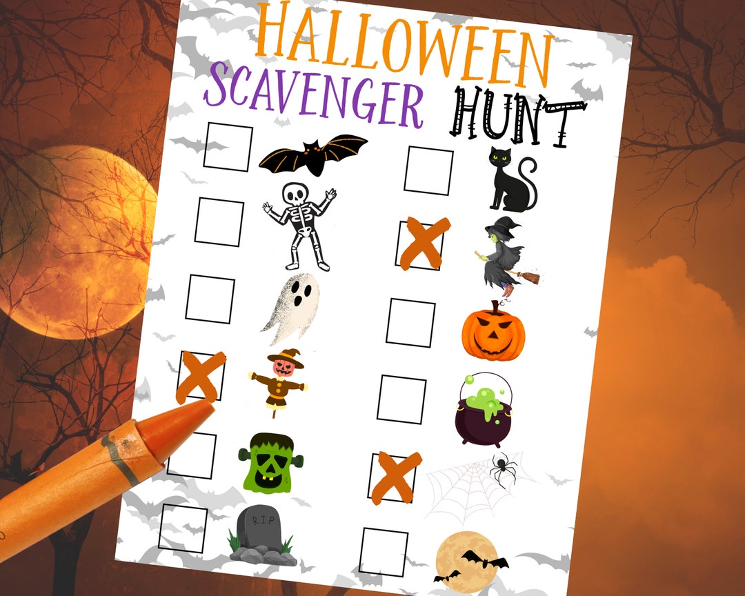 Halloween Scavenger Hunt - Toddler Friendly - Printable Download and ...