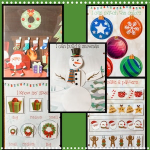 Christmas Toddler + Preschool Busy Binder -DIY Printable Quiet Book of ...