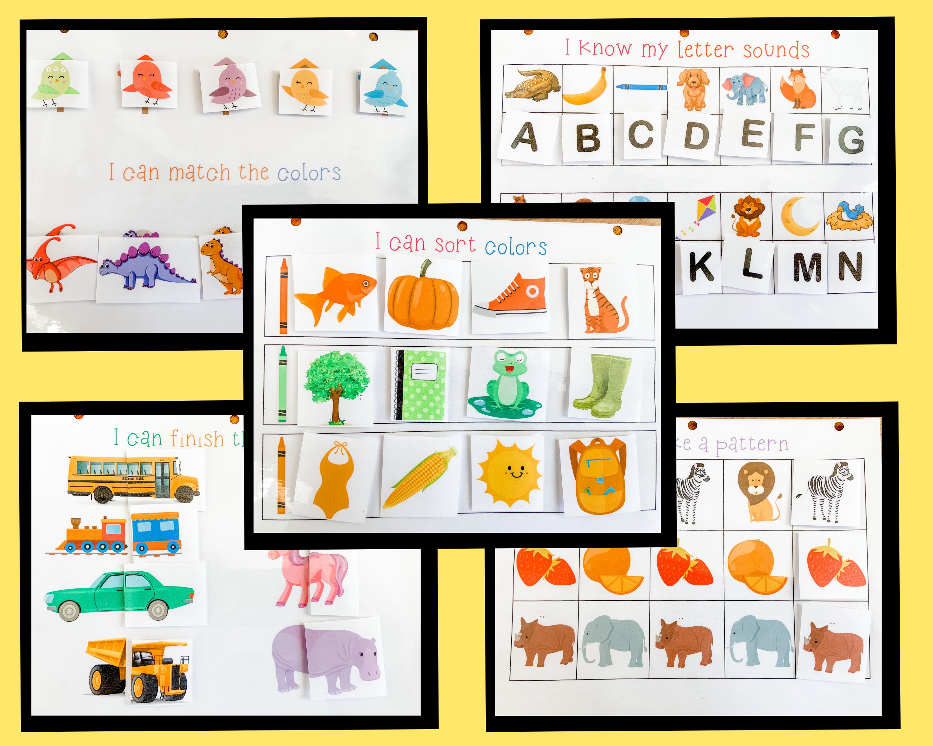 Printable DIY Toddler Busy Binder quiet Book of Learning and - Etsy ...