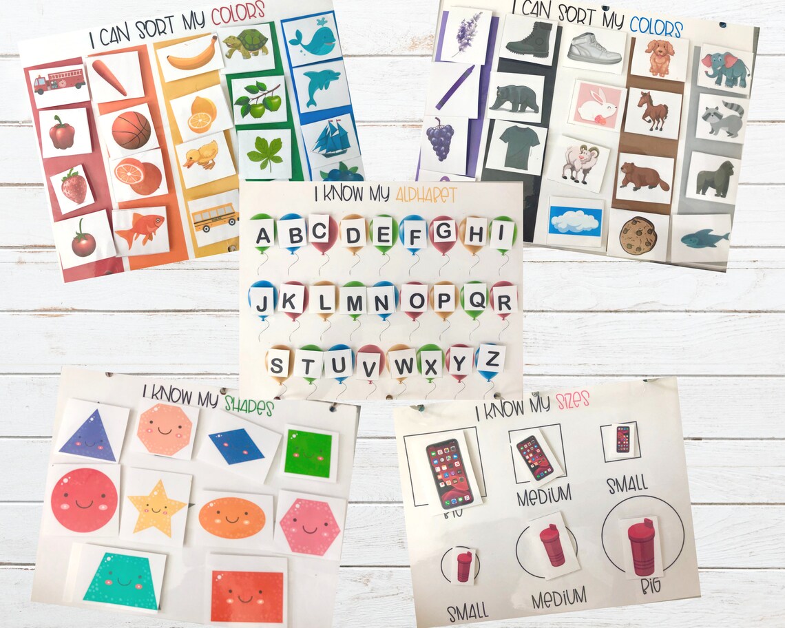 Printable DIY Toddler Busy Binder quiet Book of Learning and - Etsy