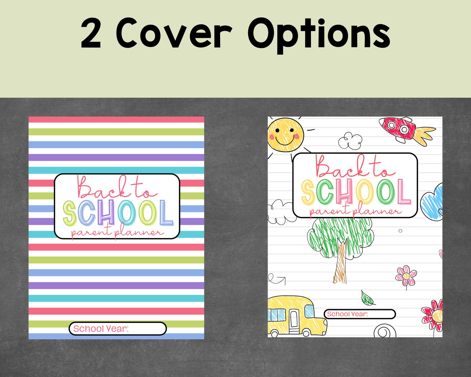 Back to School Planner Printable, Fillable PDF, Printable Organizer for ...