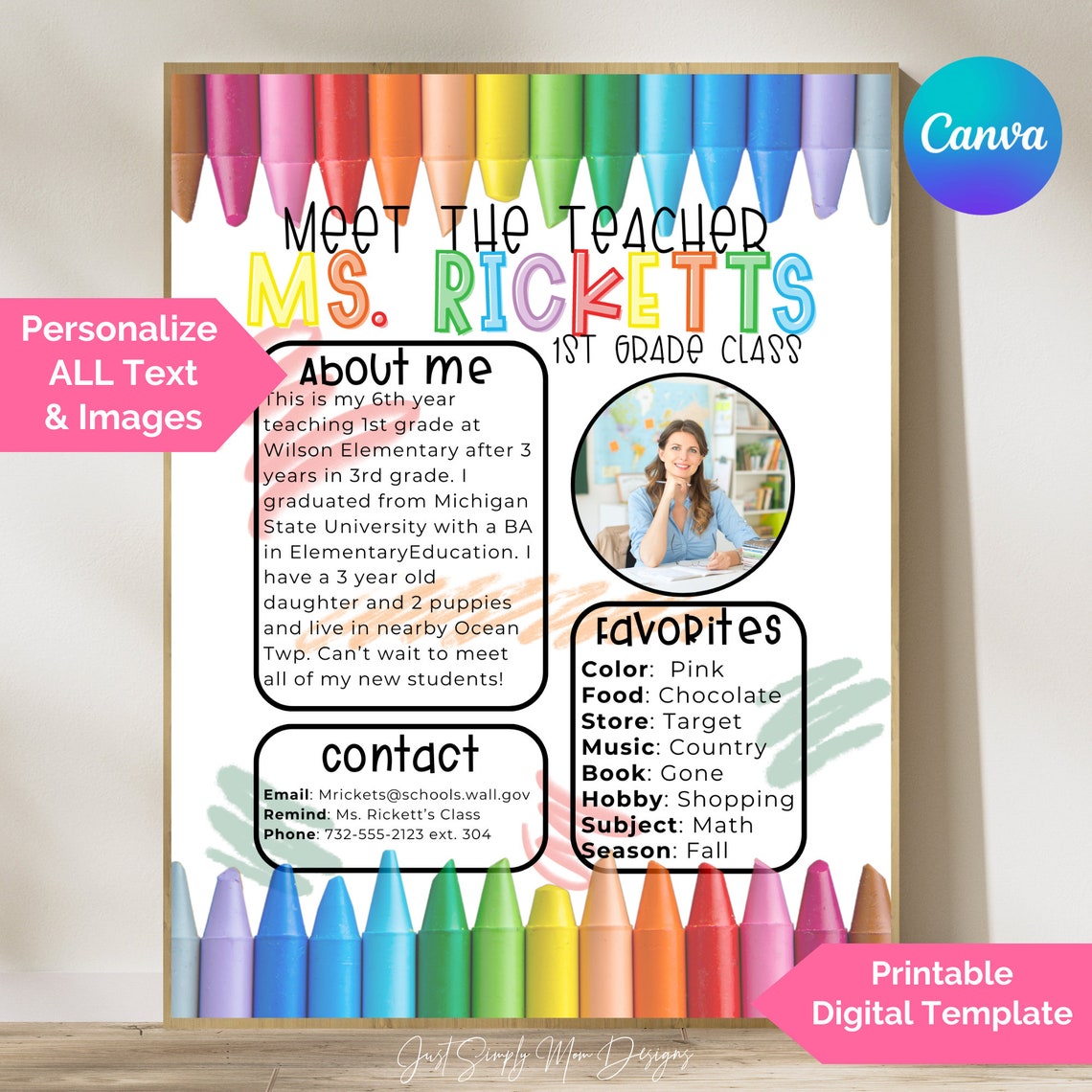Meet the Teacher Editable Template - Back to School Printable - Open ...