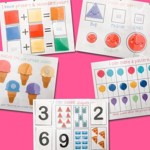 Printable DIY Toddler Busy Book - Colors & Shapes -learning Binder With ...