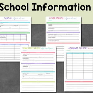 Back to School Planner Printable, Fillable PDF, Printable Organizer for ...