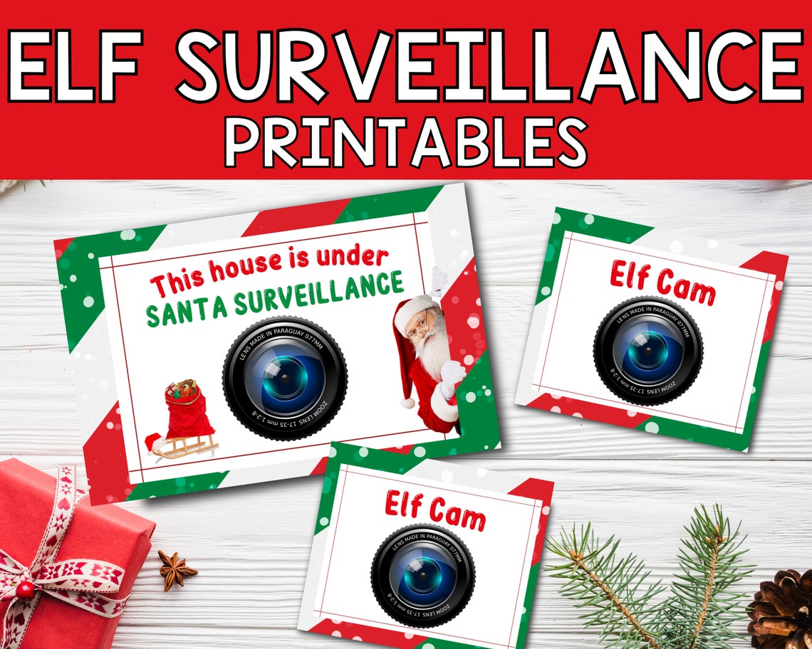 Printable Elf Surveillance Elf Cam Christmas and Holiday - Etsy