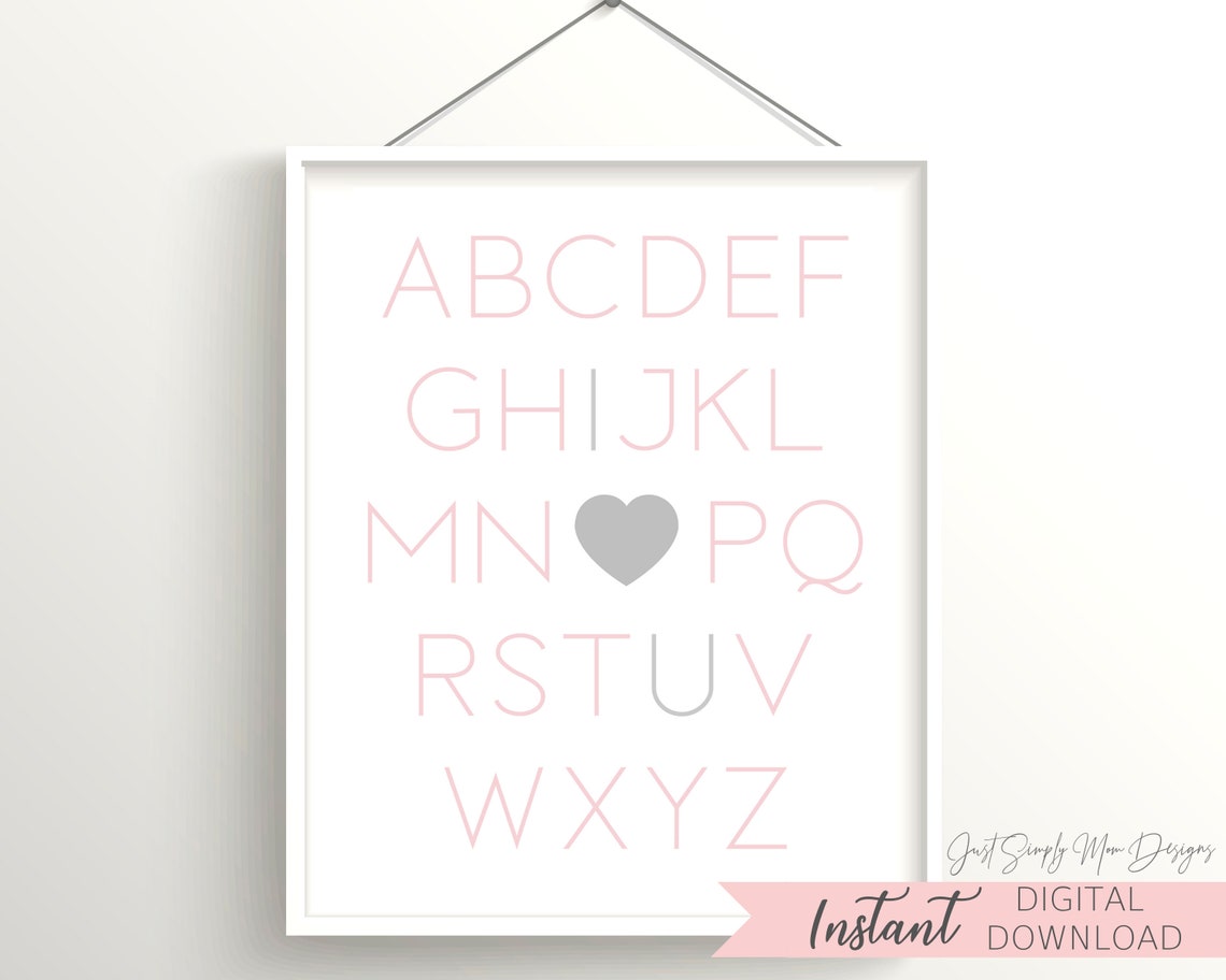 Printable Pink Nursery Wall Decor for Baby Girl Nursery - Etsy
