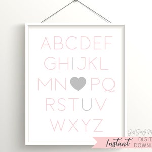 Printable Pink Nursery Wall Decor for Baby Girl Nursery - Blush Pink ...