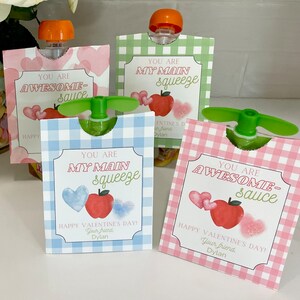 Printable Valentine's Day Tag Label for Applesauce Pouch -valentine's ...