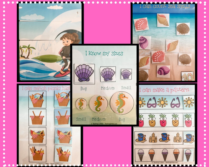 Busy Book Educational Activities Summer Toddler Preschool - Etsy