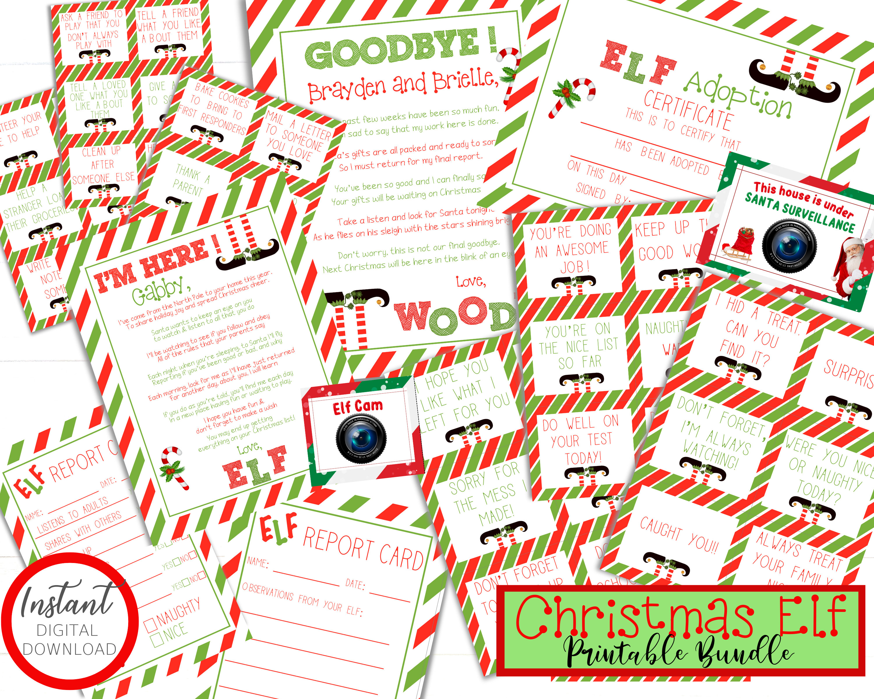 Printable Christmas Elf Letters and Activities-christmas & - Etsy