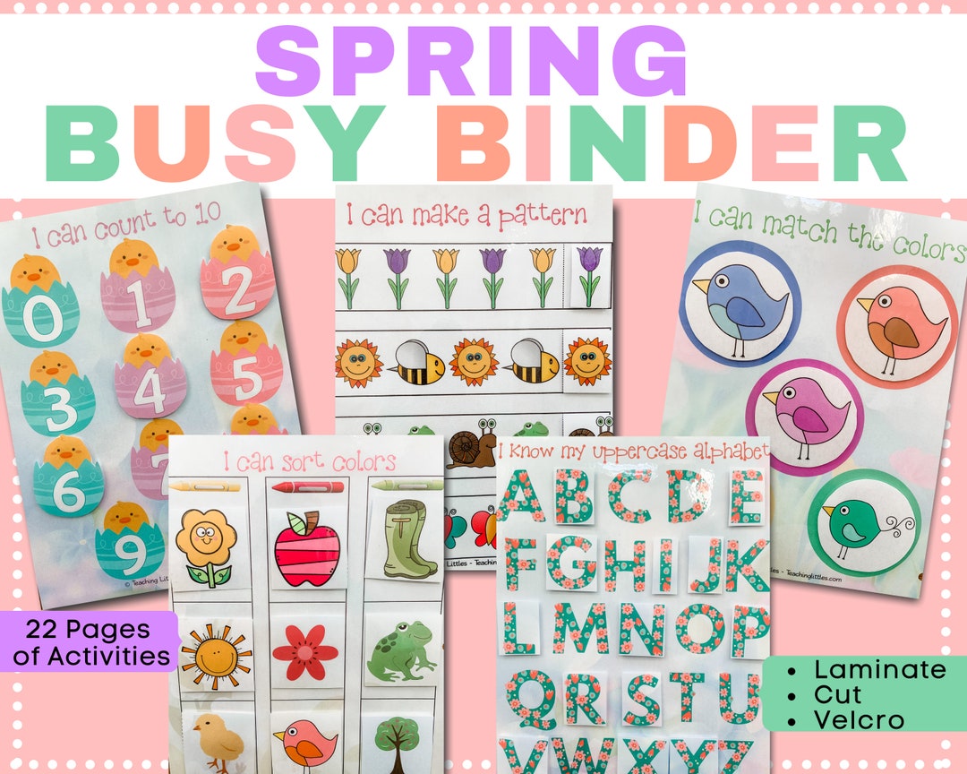 Busy Book Educational Activities - Spring Toddler + Preschool Busy ...