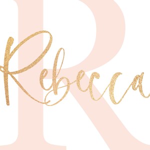 Printable Pink Nursery Wall Decor for Baby Girl Nursery - Blush Gold ...