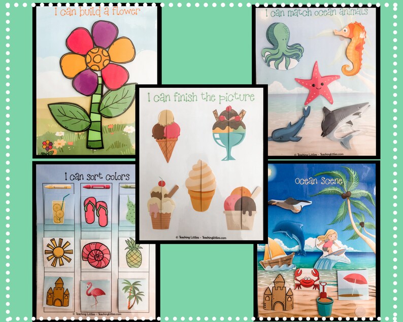 Busy Book Educational Activities Summer Toddler Preschool - Etsy