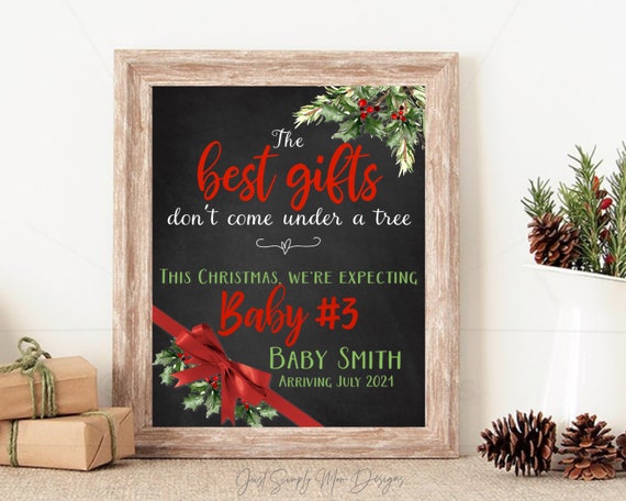 We're Expecting Sign Baby Announcement Chalkboard Sign 8x10 Pregnancy ...