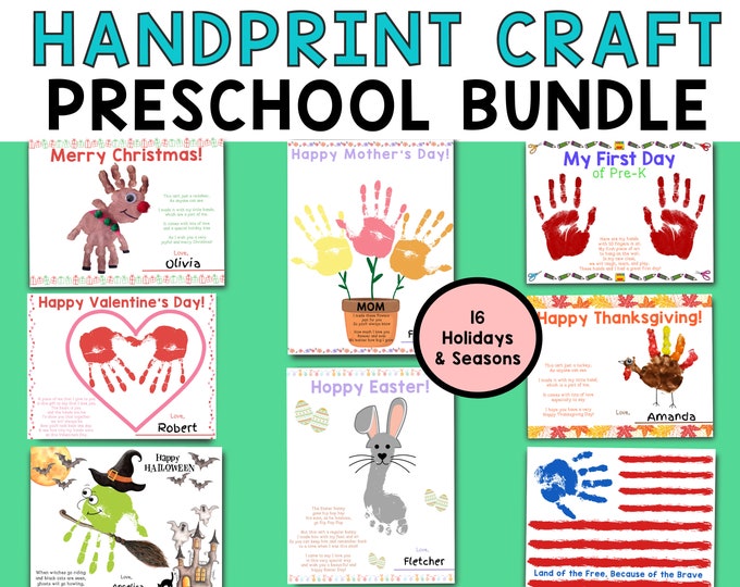 Preschool Winter Handprint Craft - Printable Preschool Activity - Baby ...